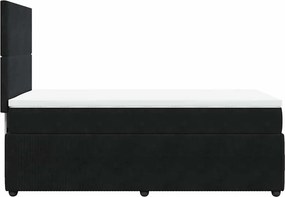 Box spring postel s matrací černá 90x190 cm samet 3294510