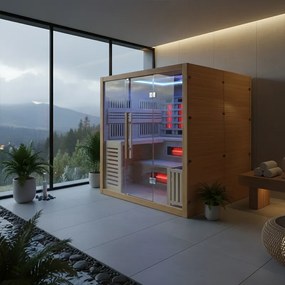 BPS-koupelny Kombinovaná sauna 2v1  - Infrasauna + finská sauna 180x160, 4-5 osob