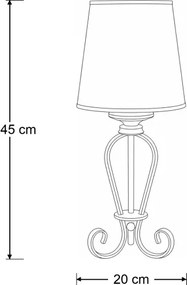 Brilagi - Stolní lampa SONIA 1xE27/15W/230V krémová/patina