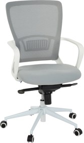 XXXLutz OTOČNÁ ŽIDLE, plochá tkanina, síťovina, šedá, bílá MID.YOU - Online Only kancelářské židle - 001918044701