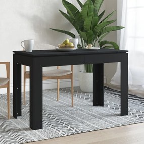 vidaXL Jídelní stůl 120 x 60 x 76 cm dřevotříska [800759] Barva: Černá
