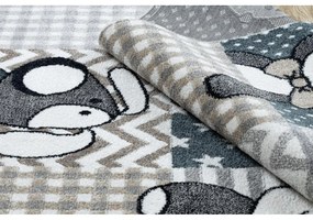 Dětský kusový koberec Zvířátka šedý 200x290cm