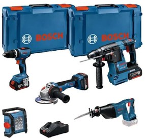 Bosch - 9dílná sada AKU nářadí, baterií a nabíječky 0615A5007S
