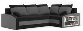 Rohová rozkládací sedačka TABIT 2,230x75x180, haiti 17/haiti 14, pravá