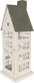 Veliký kovový svícen domek s pískovým povrchem Raw Sand – 21*14*58 cm