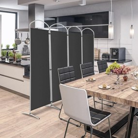 Costway Skládací 4 panelová dělicí příčka pro domácnost 221 x 51 x