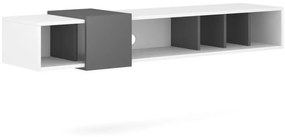 Vivaldi Závěsný TV stolek Ronda 150 cm bílý mat/antracit
