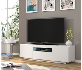 TV stolek/skříňka Aurinko 150 (matná bílá) (s osvětlením). 1083431