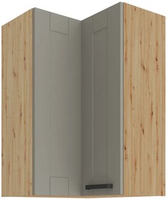 Kuchyňská skříňka LUNA 60x60 GN-90 2F (90°) korpus: dub artisan, barva dvířek: světle šedá CLAY