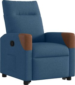Zvedací polohovací křeslo modré textil 3324012