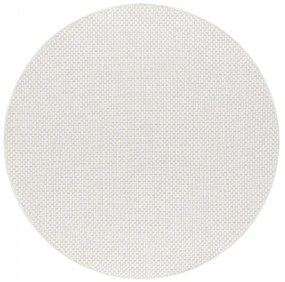 Hans Home | Kusový koberec Timo 6272 White kruh – na ven i na doma - 150x150 (průměr) kruh