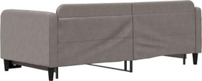Válenda s přistýlkou taupe 90 x 200 cm textil 3196819