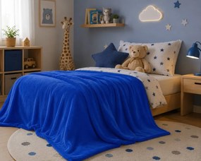 Bellatex Přikrývka Korall micro jednolůžko Modrá 150x200 cm