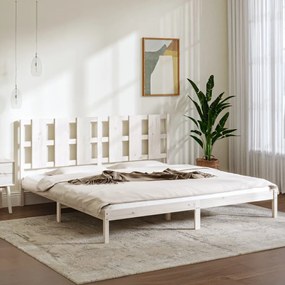 Rám postele bílý masivní borovice 200 x 200 cm,  3105621 HangarStore.cz