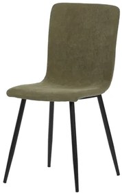 Židle jídelní, zelená látka, černý kov DCL-964 GRN2