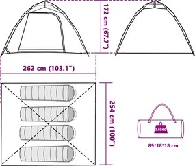 vidaXL Rybářský stan pro 4 osoby rychloupínací [4005327] Barva: Olivově zelená