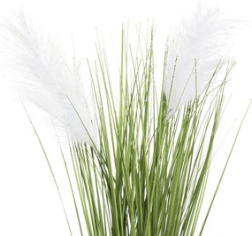 Umělá tráva v cementovém květináči, výška 70 cm