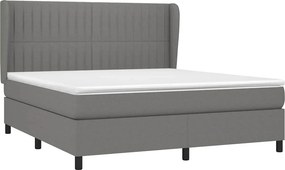 Box spring postel s matrací tmavě šedá 160x200 cm textil 3128134