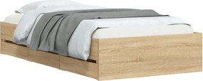 Rám postele se zásuvkami dub sonoma 90x190 cm kompozitní dřevo 3207324