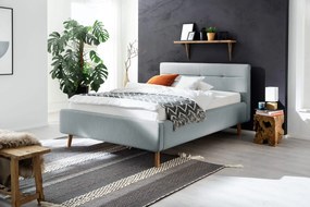 Dvoulůžková postel anika s úložným prostorem 140 x 200 cm modrá MUZZA