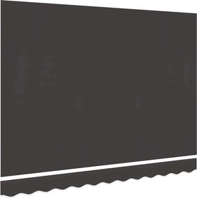 Náhradní plachta na markýzu šedá 350 x 250 cm polyesterová 143709