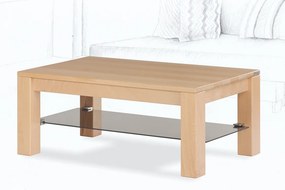Wooded Konferenční stolek Chicago Glass z masivu BUK Výška stolku: 53 cm
