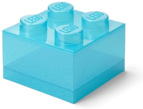 Světle modrý plastový dětský úložný box 25x25x18 cm – LEGO®