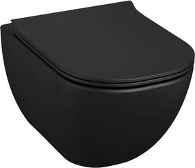 Jika Mio - Závěsné WC, Rimless, matná černá H8207147160001