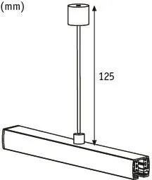 Paulmann 95149 Urail, závěsná tyč 12,5 nebo 25cm