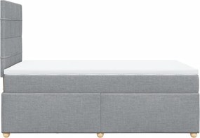 Box spring postel s matrací světle šedá 120x190 cm textil 3291219