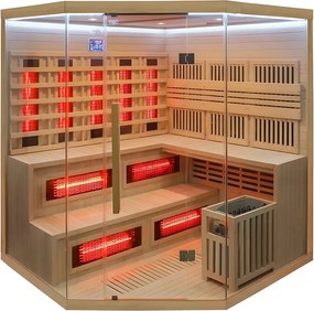 BPS-koupelny Kombinovaná sauna 2v1  - Infrasauna + finská sauna 200x200, 5-6 osob