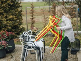 Sada 4 ks plastových židlí KATO, šalvějově zelená