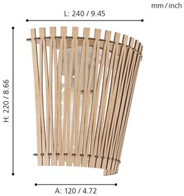 Eglo 6195 - Nástěnné svítidlo SENDERO 1xE27/60W/230V