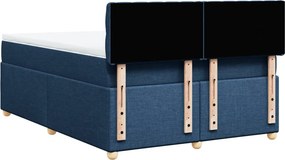 Box spring postel s matrací modrá 160x200 cm textil 3286744