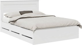 Rám postele se zásuvkou Bílá 160 x 200 cm Inženýrské dřevo 3409833