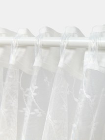 Sinsay - Závěs na řasící pásce s květinovou výšivkou - bílá