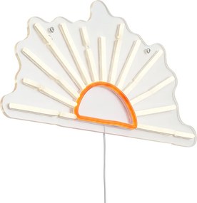 Neonová nástěnná lampa Teplá bílá s oranžovou včetně LED - Sunset