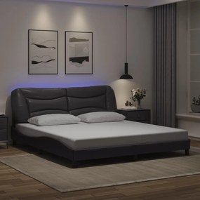 Rám postele s LED bez matrace Hvar šedý 180 x 200 cm 3213951
