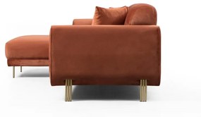 Designová sedačka Haylia 287 cm skořicová - levá