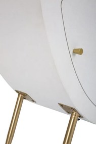 Noční stolek Venus 60 cm bílý/zlatý