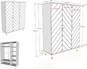Bílá dětská šatní skříň 150x200 cm BILLY – Vipack