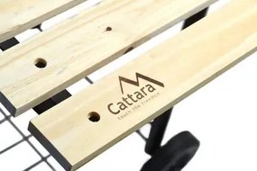 Cattara Gril na dřevěné uhlí SMOKIE s udírnou / Rošt: 61 x 30 cm