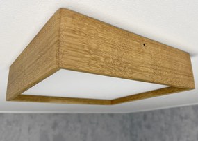 Světlo z dubu, 25W, výroba v ČR, stropní svítidlo BLOKK S 25W, vyrobené ručně z dubového dřeva Teplá bílá 3000 K