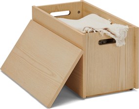 Tchibo - Stohovatelný úložný box s víkem - barva: hnědá