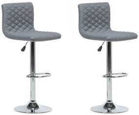 Sada 2 šedých barových židlí ORLANDO Beliani