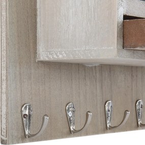 Přírodní box na poštu na zeď s nápisem Mail - 38*30*11 cm