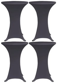 Strečový návlek na stůl 4 ks 60 cm antracitový 279084
