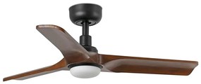 FARO Barcelona FARO 33806WT-1TW - LED Stm. vent. HEYWOOD S 10W/230V dřevo/černá pr. 90 cm WT+DO 33806T1TW