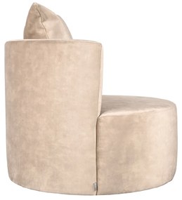 LABEL51 Sametové křeslo EVY béžové 75 cm FU-88.003