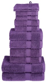 12dílná sada ručníků Premium SOLUND fialová 600 g/m² 137579
